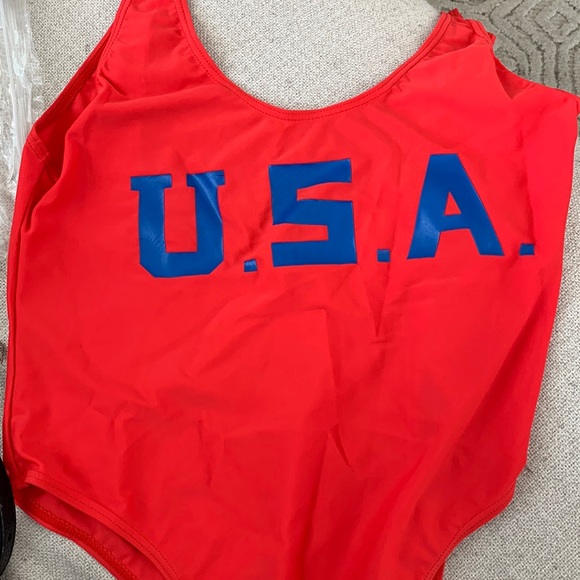 Swim | Red Usa One Piece Swimsuit | Poshmark